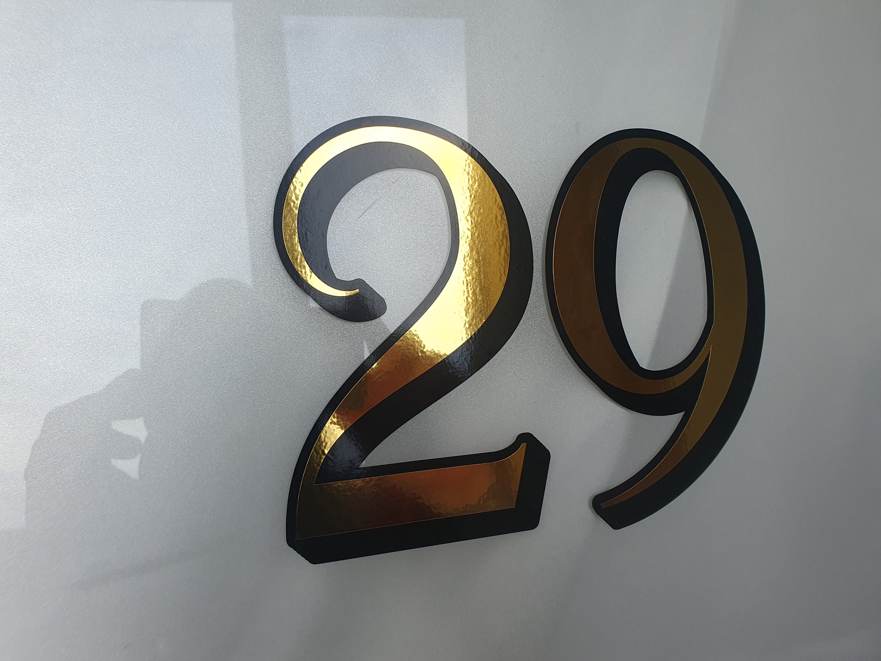 Custom Fanlight Door Number With a Bold Black Shadow, Classic Victorian ...