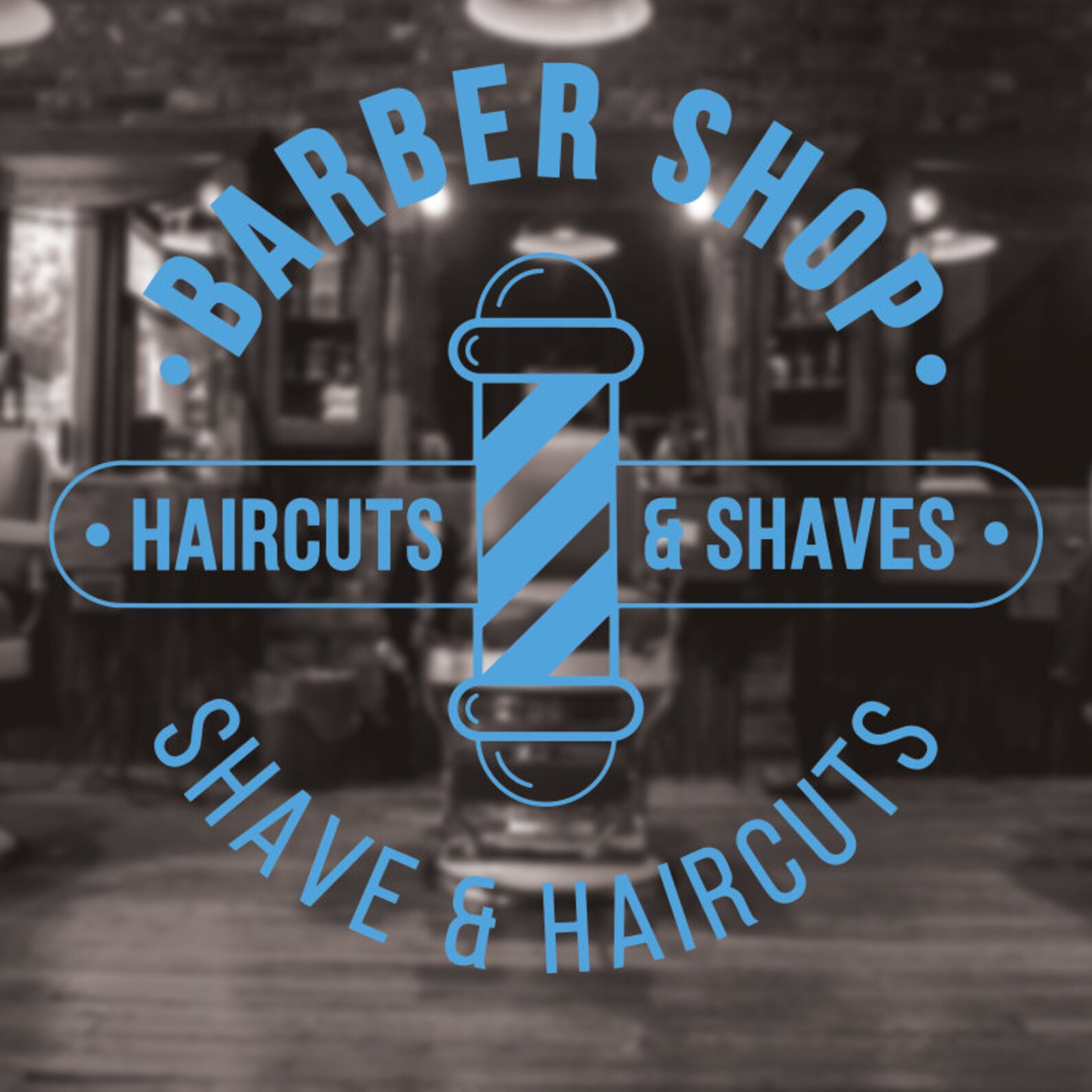 Barber Shop Decal Shop Wall Sticker Traditional Barbers - Etsy