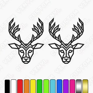 Geometric Stag Decal, Geometric Decal, Stag Laptop Decal, Nature Decal ...