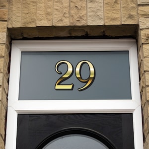 Custom Fanlight Door Number With a Bold Black Shadow, Classic Victorian ...
