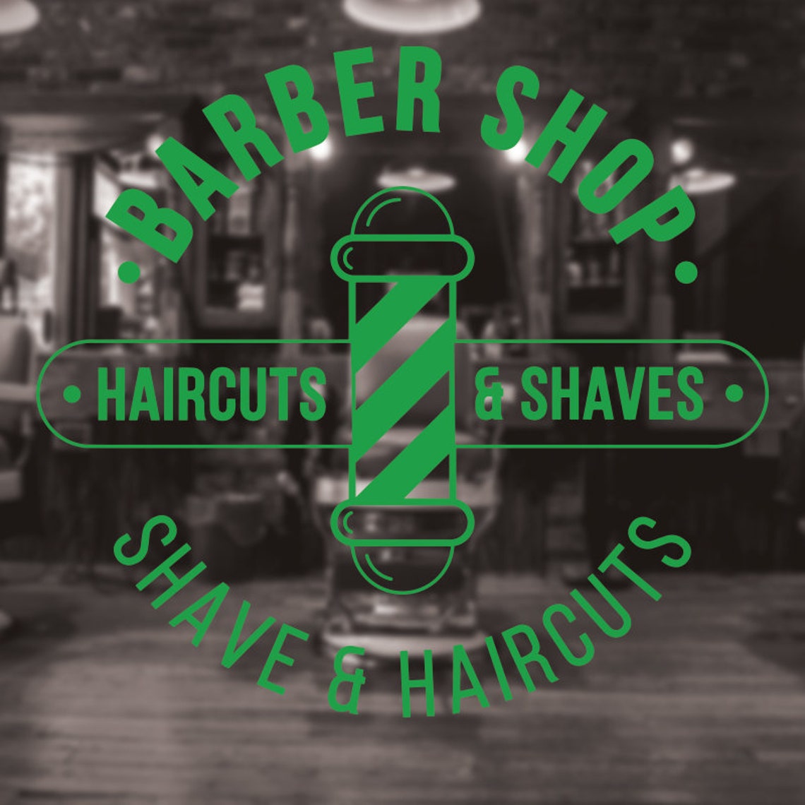 Barber Shop Decal Shop Wall Sticker Traditional Barbers - Etsy
