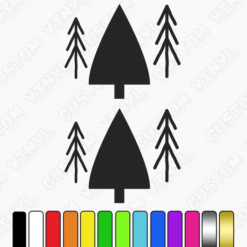 3 Line Trees Decal Geometric Trees Decal Adventure Decal - Etsy