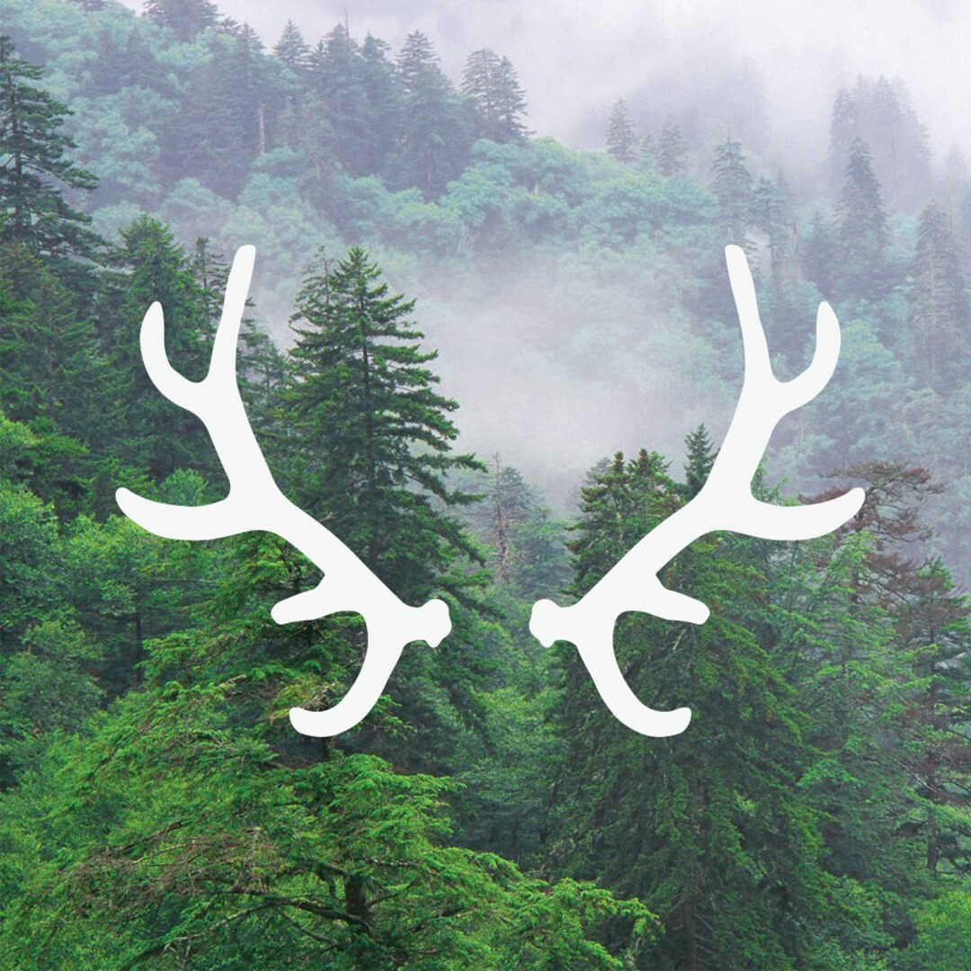 Antlers Decal, Antlers Sticker, Antlers Laptop Decal, Nature Decal ...