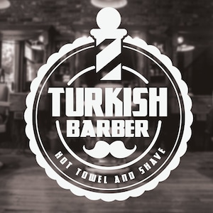 Turkish Barber Shop Decal, Shop Wall Sticker, Traditional Turkish ...