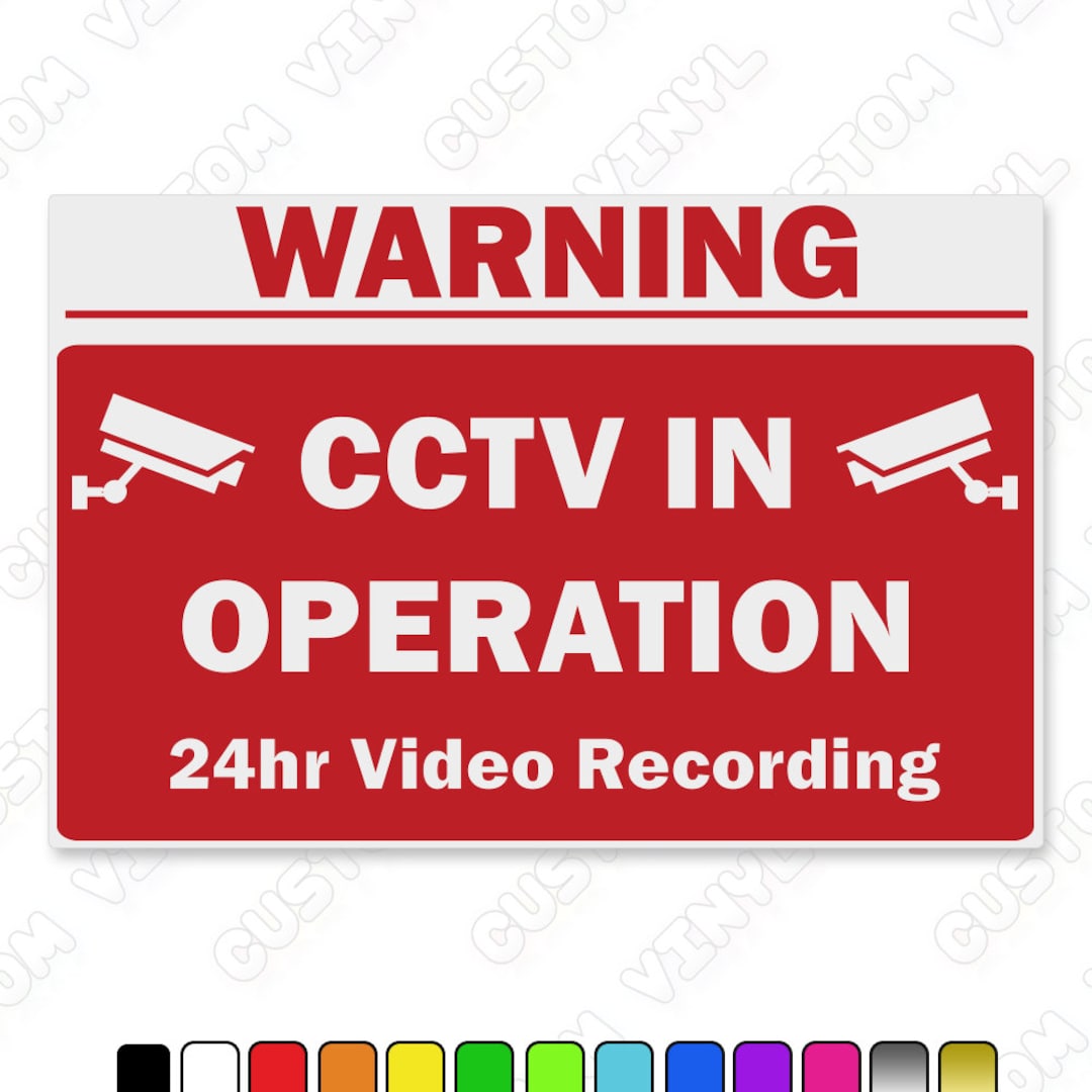CCTV in Operation Sign, Cctv Sign, Cctv Recording Sign, Plastic Cctv ...