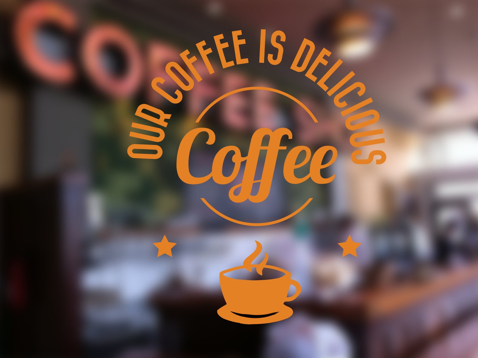 Delicious Coffee Shop Sticker Window Vinyl Sign Sticker Cafe | Etsy