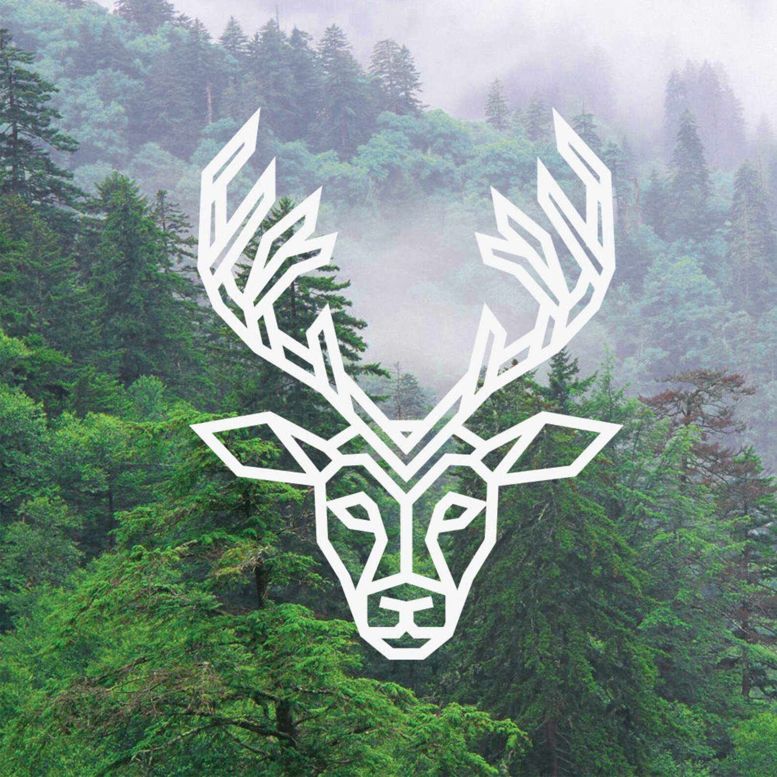 Geometric Stag Decal Geometric Decal Stag Laptop Decal - Etsy