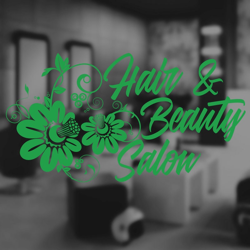 Hair and Beauty Salon Decal Hair and Beauty Salon Sign shop | Etsy