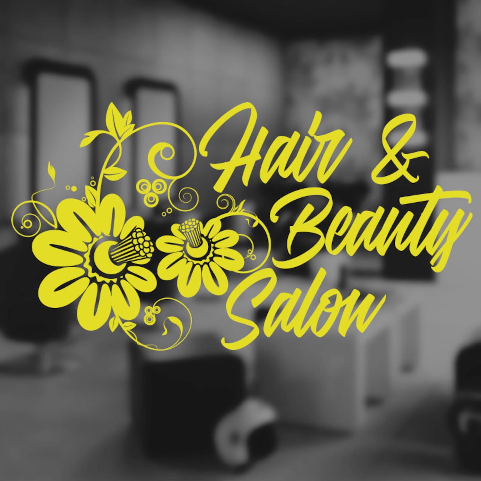 Hair and Beauty Salon Decal Hair and Beauty Salon Sign Shop - Etsy