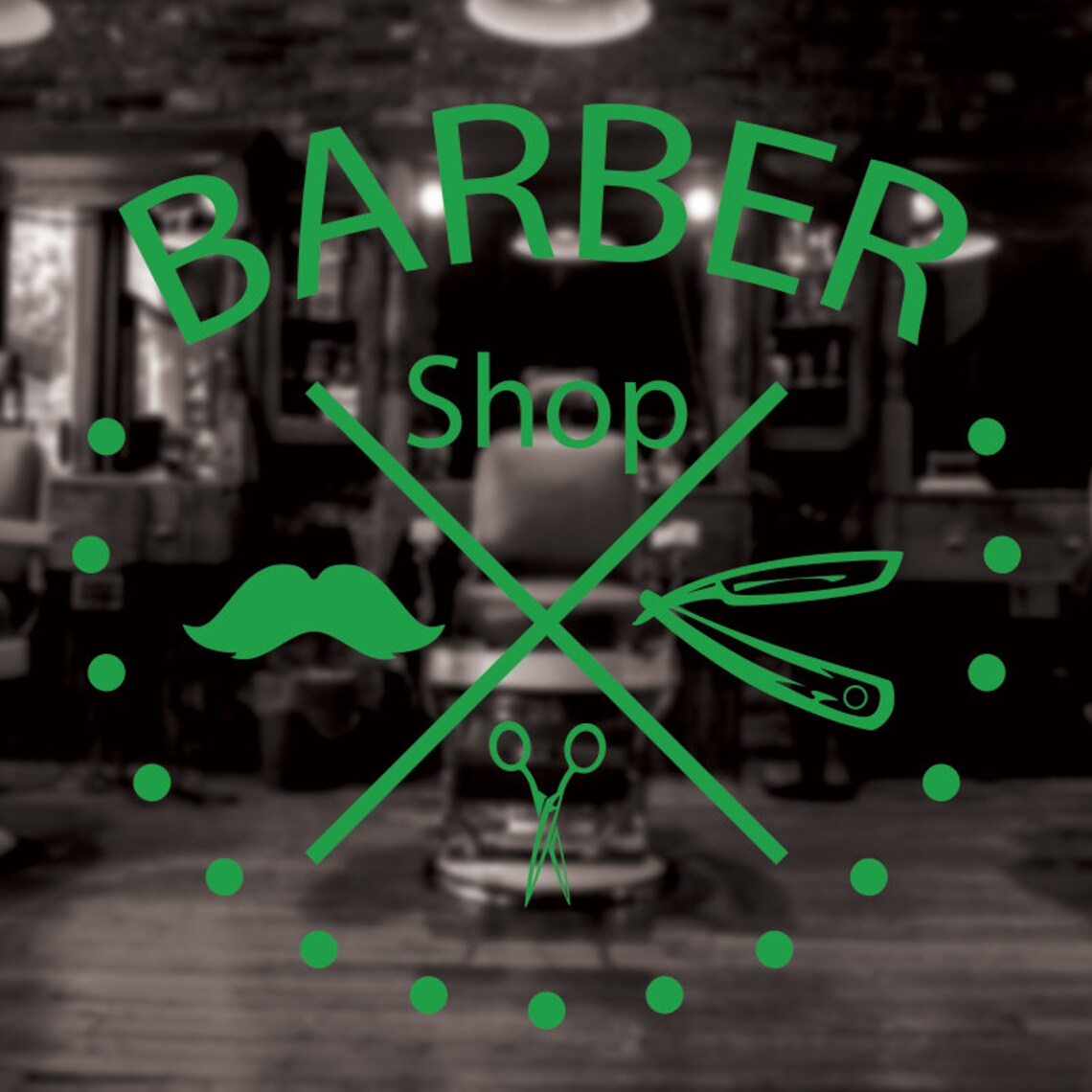Barber Shop Wall Art Window Sign Decal Sticker Wall/window - Etsy