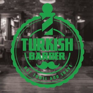 Turkish Barber Shop Decal, Shop Wall Sticker, Traditional Turkish ...