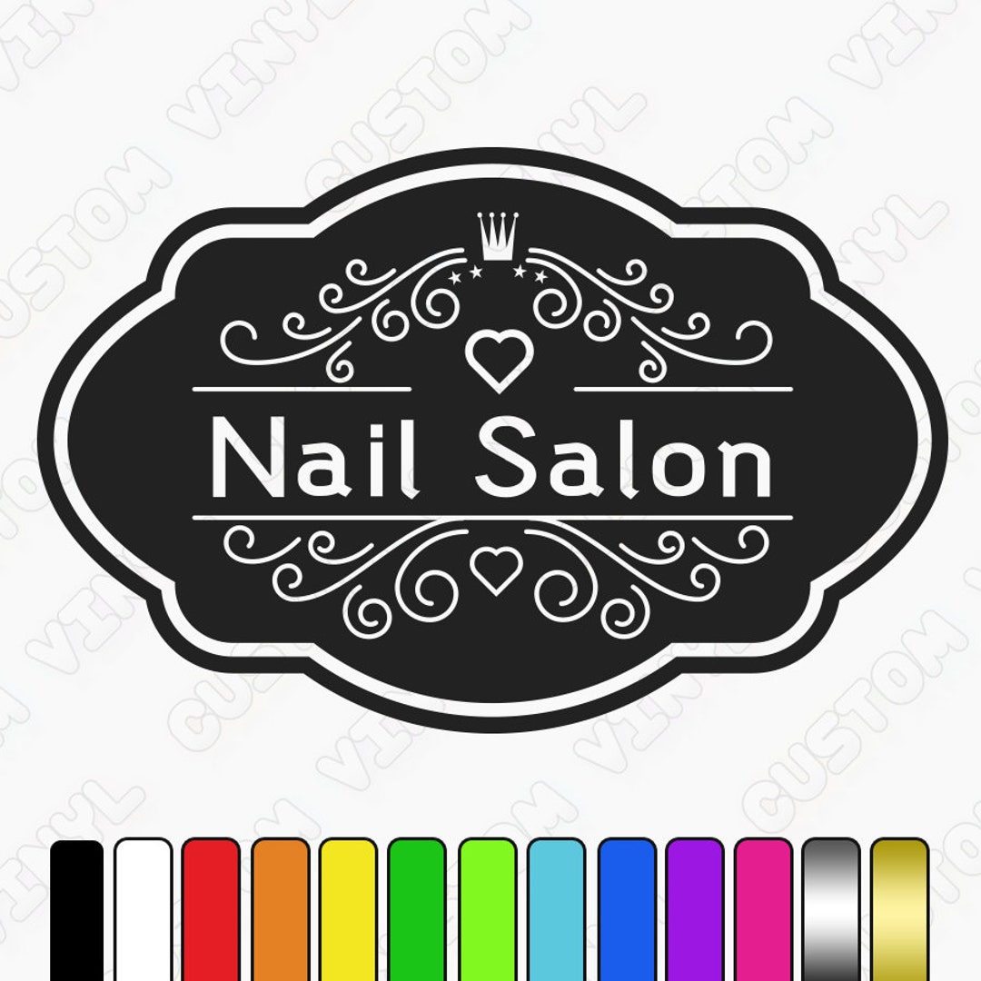 Nail Salon Wall Decal, Custom Nail Salon Sign/prints/art Vinyl Wall Art ...
