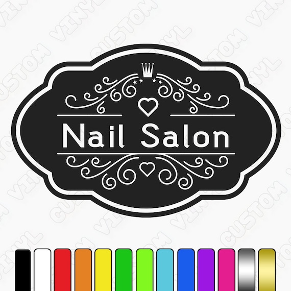 Nail Salon Wall Decal Custom Nail Salon Sign/prints/art Vinyl | Etsy