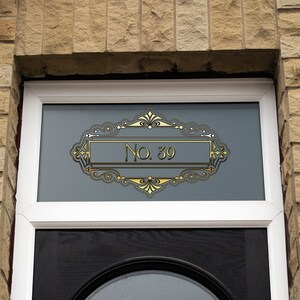 Custom Victorian Style Fanlight Window Number, Gold Leaf Effect - Etsy