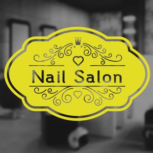 Nail Salon Wall Decal, Custom Nail Salon Sign/prints/art Vinyl Wall Art ...