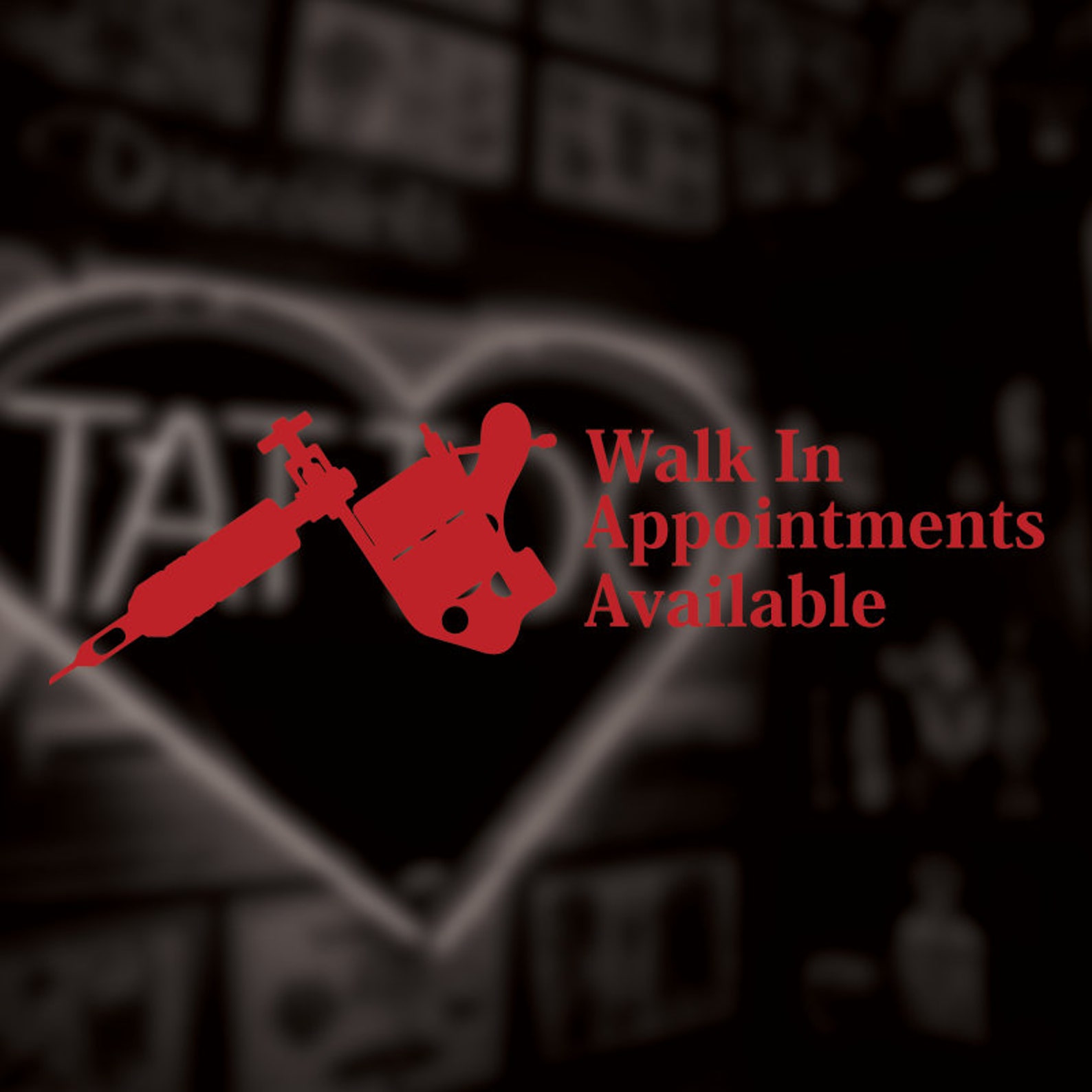 Tattoo Shop Window Sign No Appointment Needed Tattoo Shop - Etsy