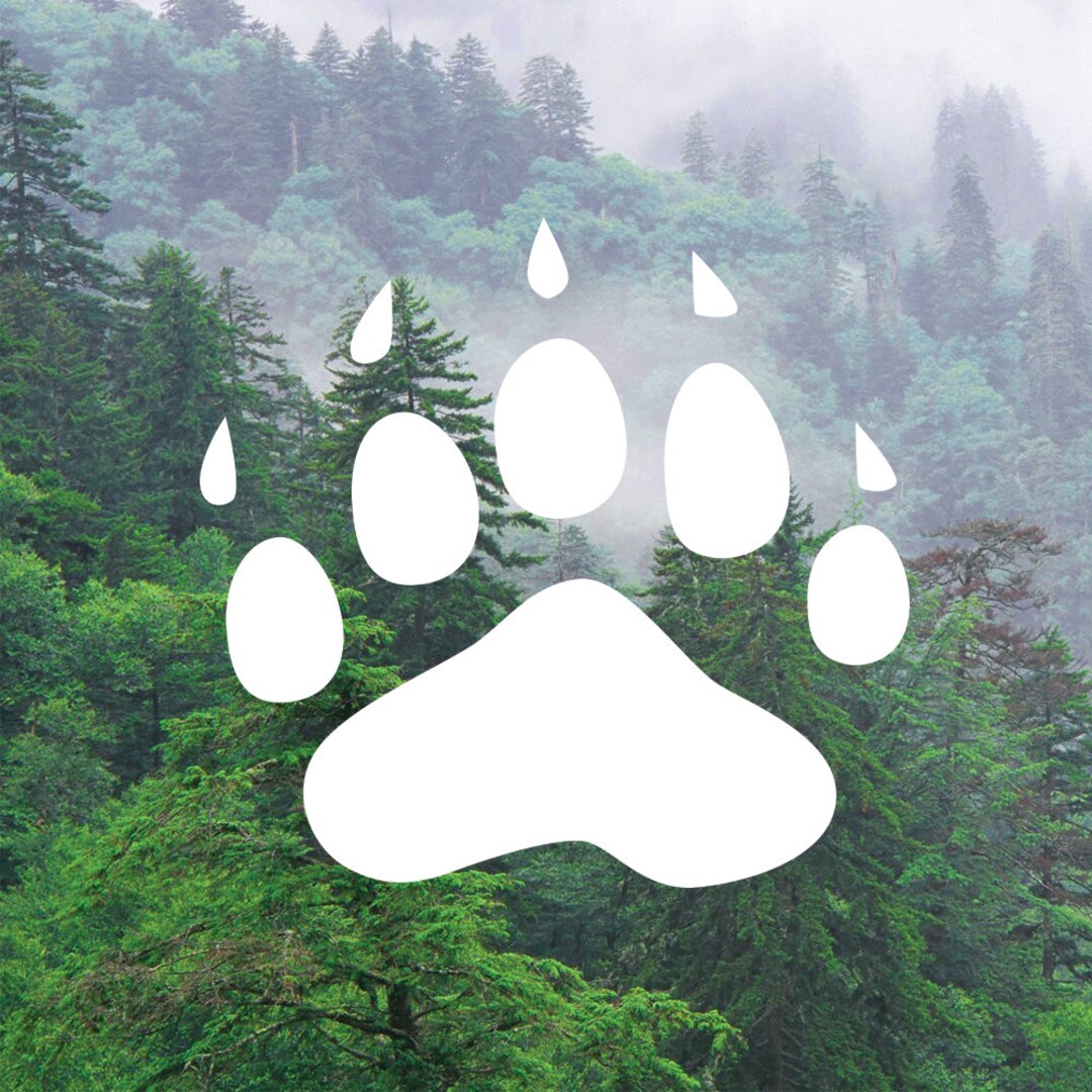 Bear Paw Decal, Geo Bear Paw Sticker, Bear Paw Laptop Decal, Nature ...