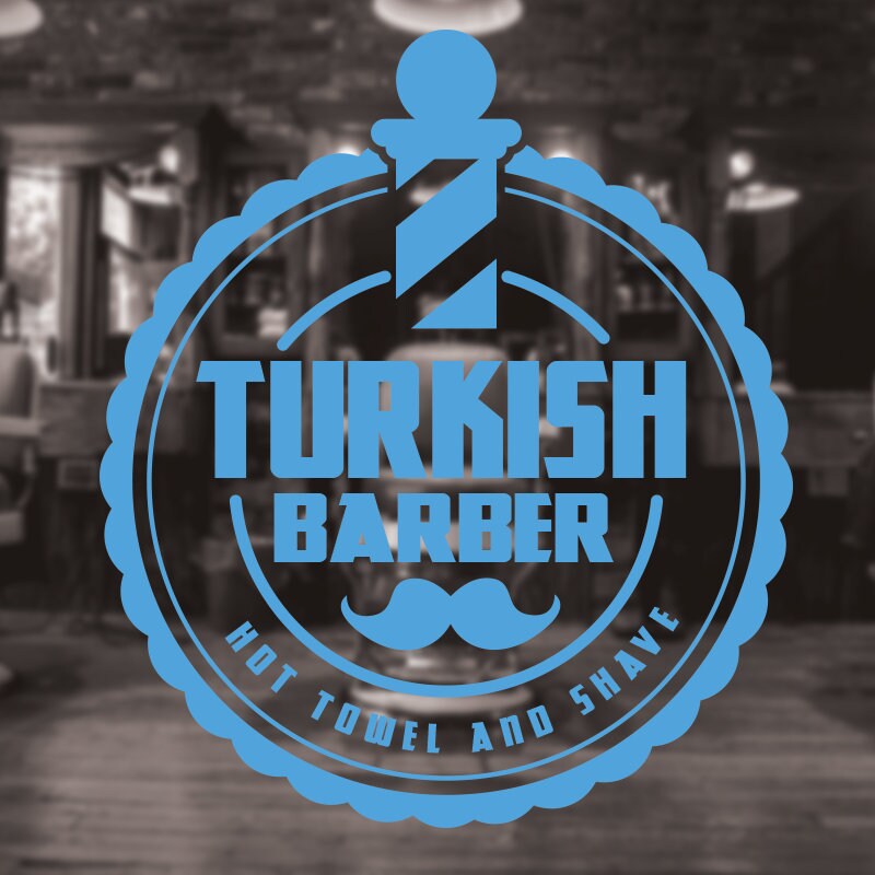 Turkish Barber Shop Decal Shop Wall Sticker Traditional | Etsy