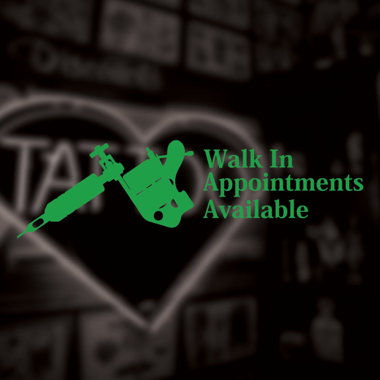 Tattoo Shop Window Sign No Appointment Needed Tattoo Shop - Etsy