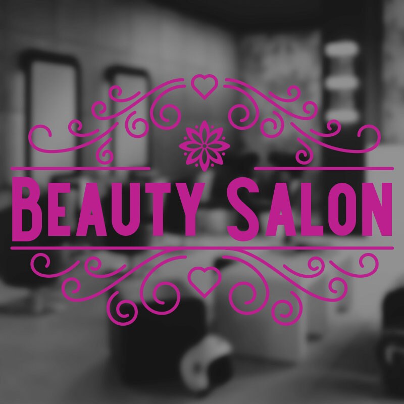 Beauty Salon Decal Beauty Salon Sign Shop Wall | Etsy UK