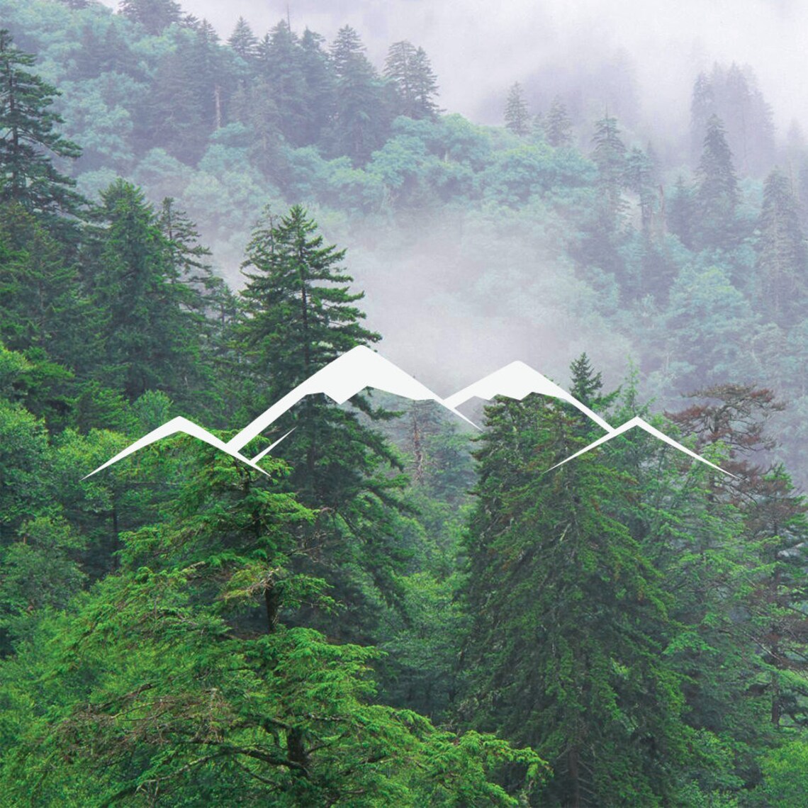 Simple Mountain Decal Simple Mountain Range Decal Adventure | Etsy