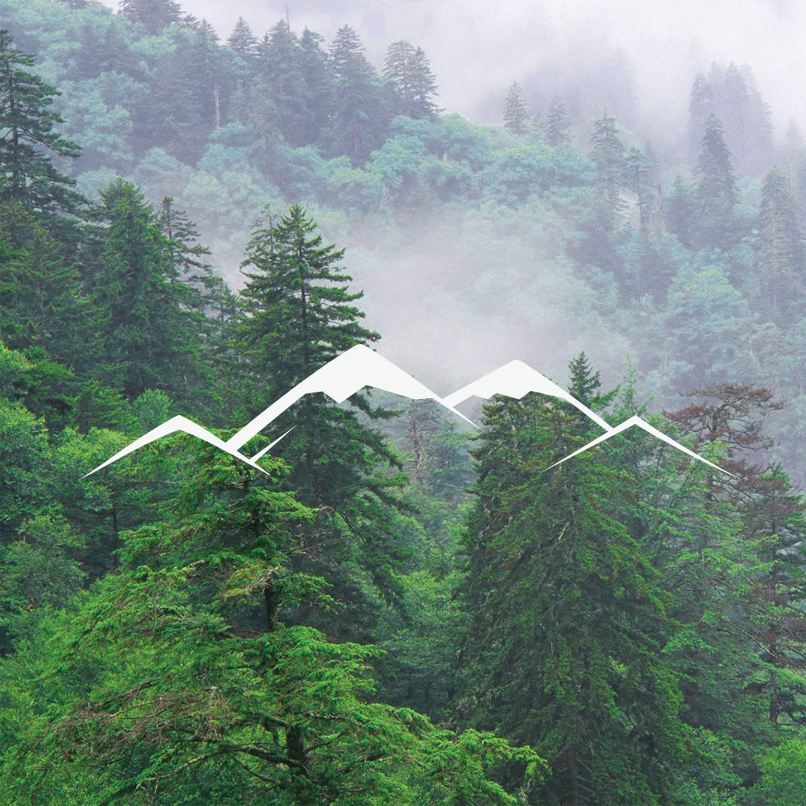 Simple Mountain Decal Simple Mountain Range Decal Adventure | Etsy