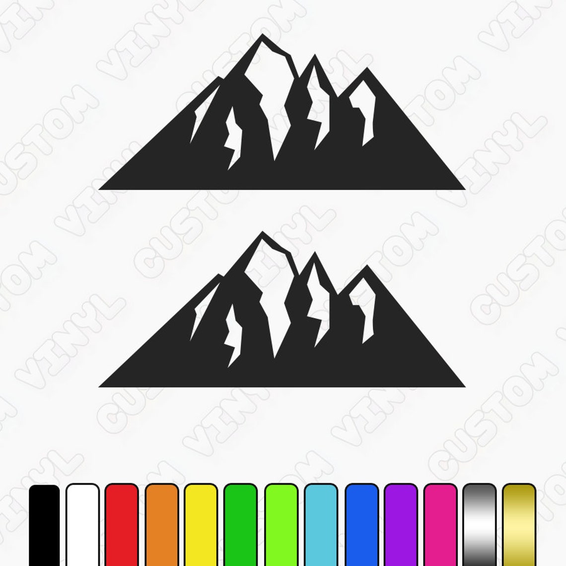 Mountains Decal Mountain Range Decal Adventure Mountain - Etsy