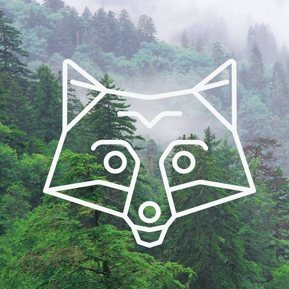 Fox Decal Geo Fox Sticker Fox Laptop Decal Nature Decal | Etsy