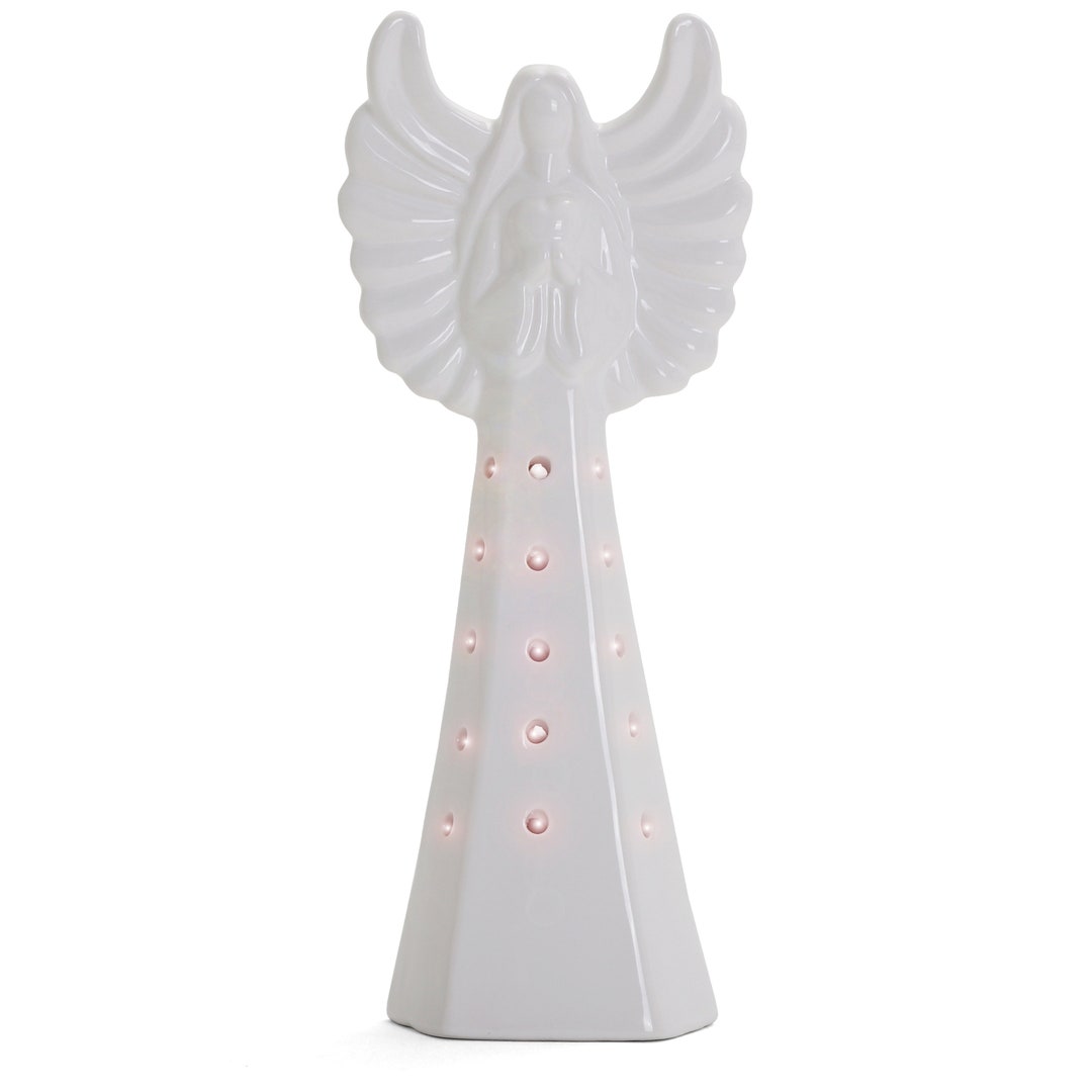 Ceramic Christmas Angel White Ceramic Angels Angel Christmas ...