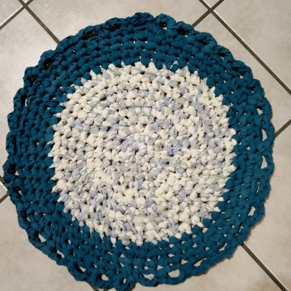 Blue Rag Rug - Etsy