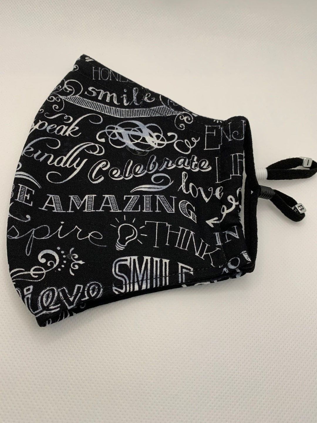 Inspirational Positive Affirmation 3- Layer Face Mask - Adjustable ...
