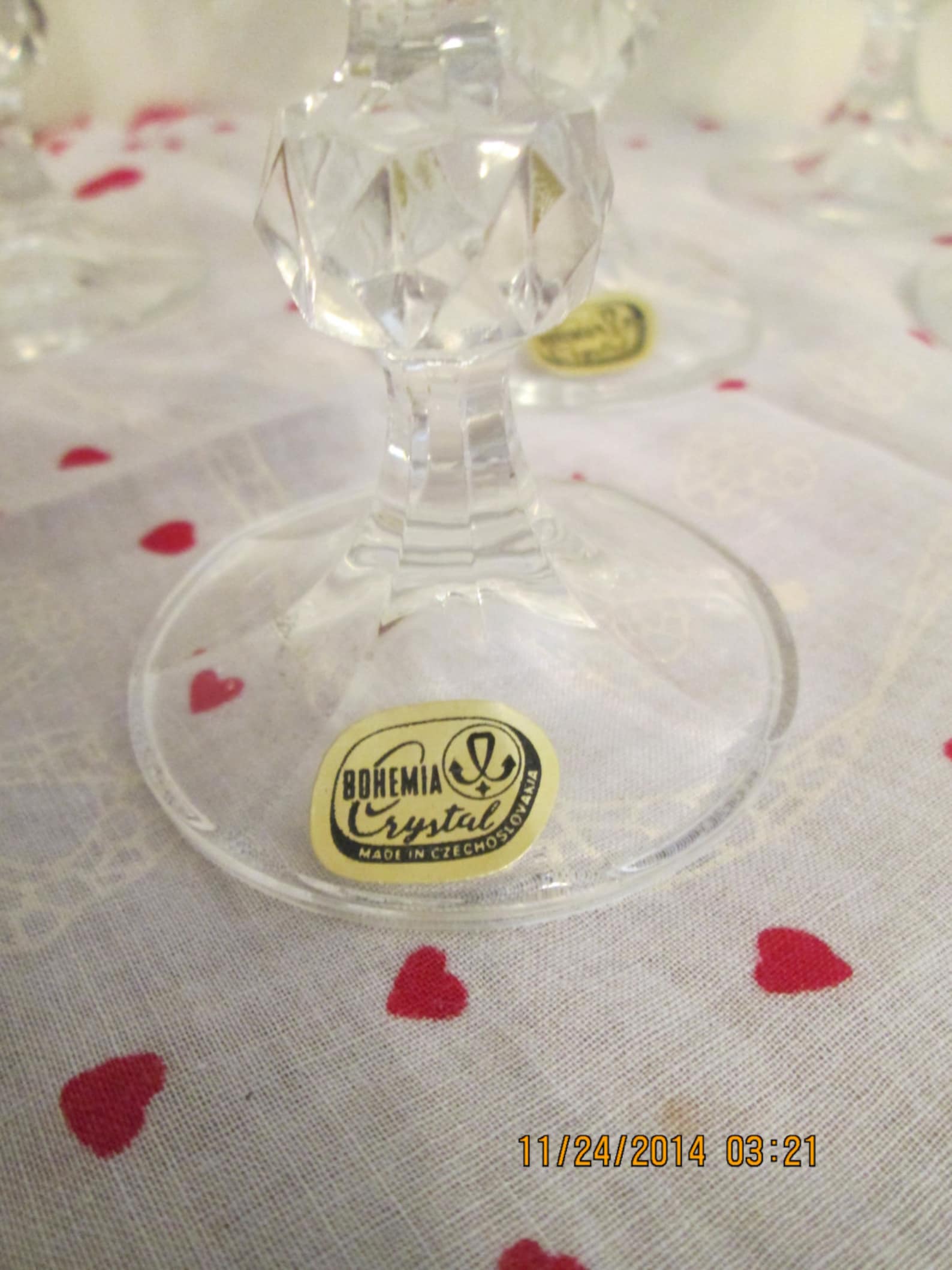 Bohemia Etched Crystal Cascade Cordials Glass - Etsy