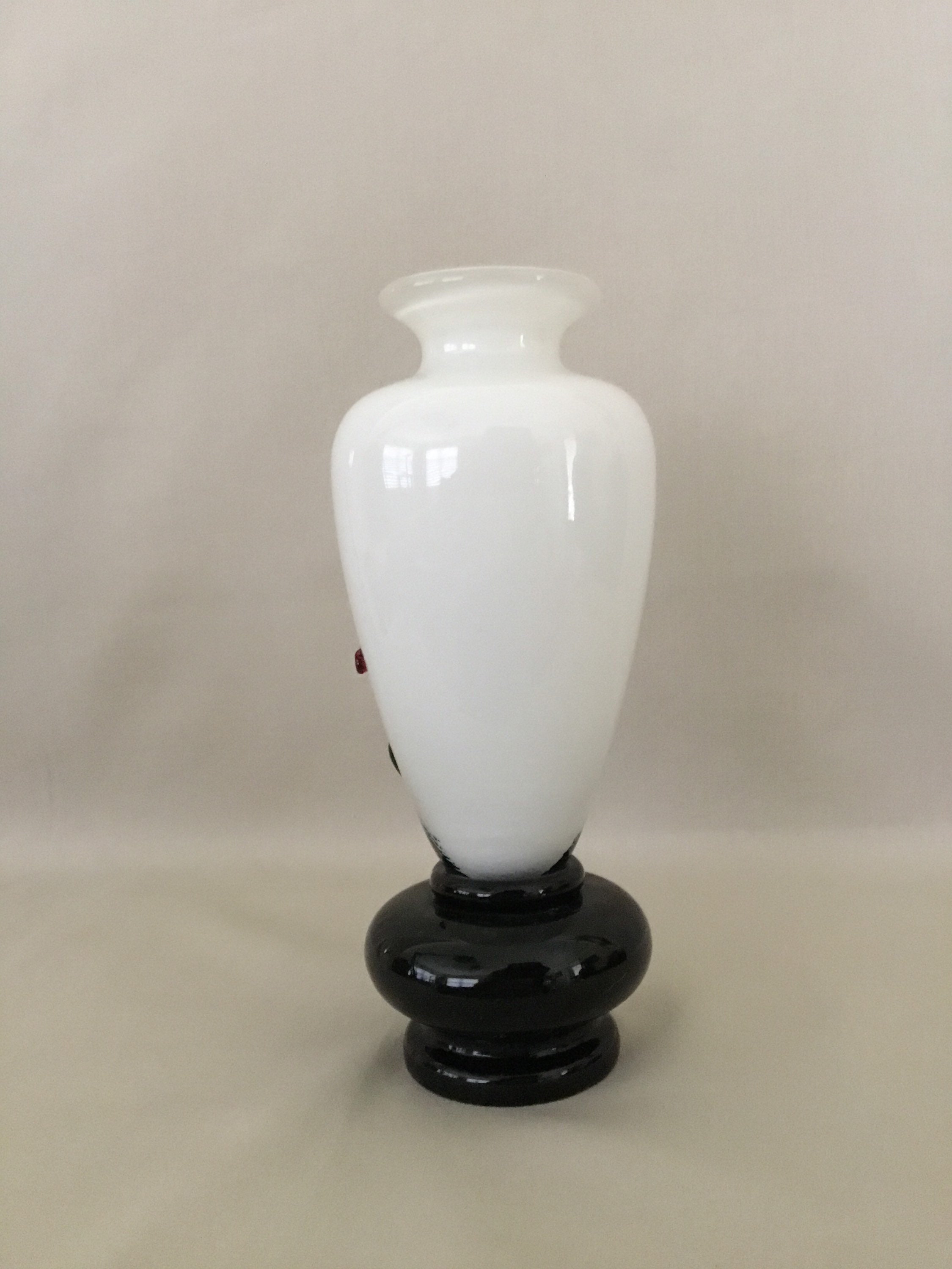 Vintage Peking Glass Vase With Overlay Red Blossom Tree - Etsy