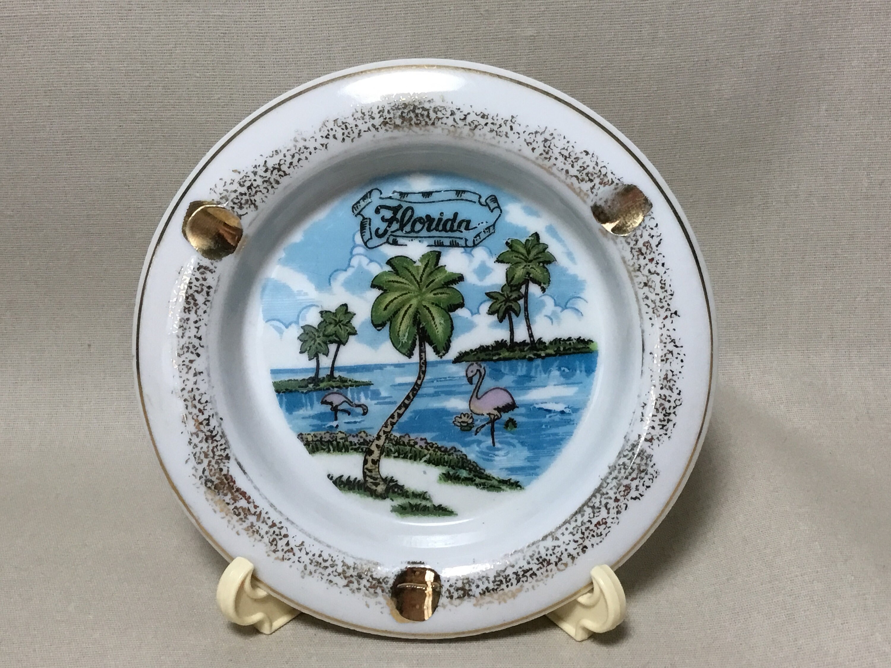 Vintage Florida Souvenir Ashtray Set - Etsy