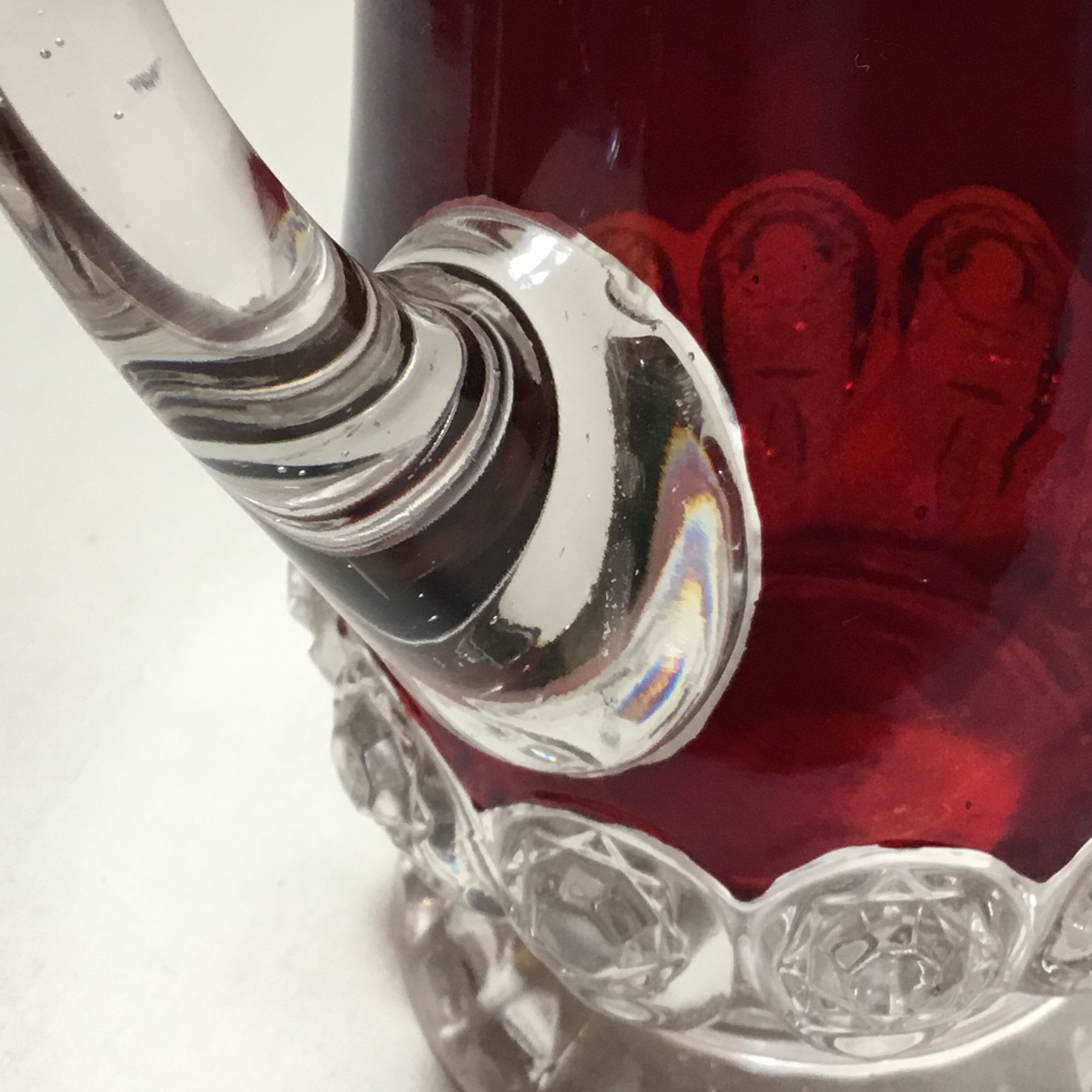 Vintage EAPG Ruby Flash Pitcher Elson Glass - Etsy