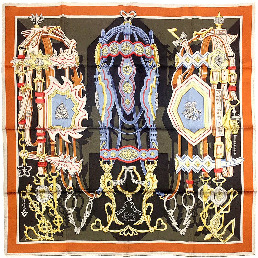 Hermes Scarf "brides Et Destin" by Daiske Nomura 90cm Silk | Carre ...