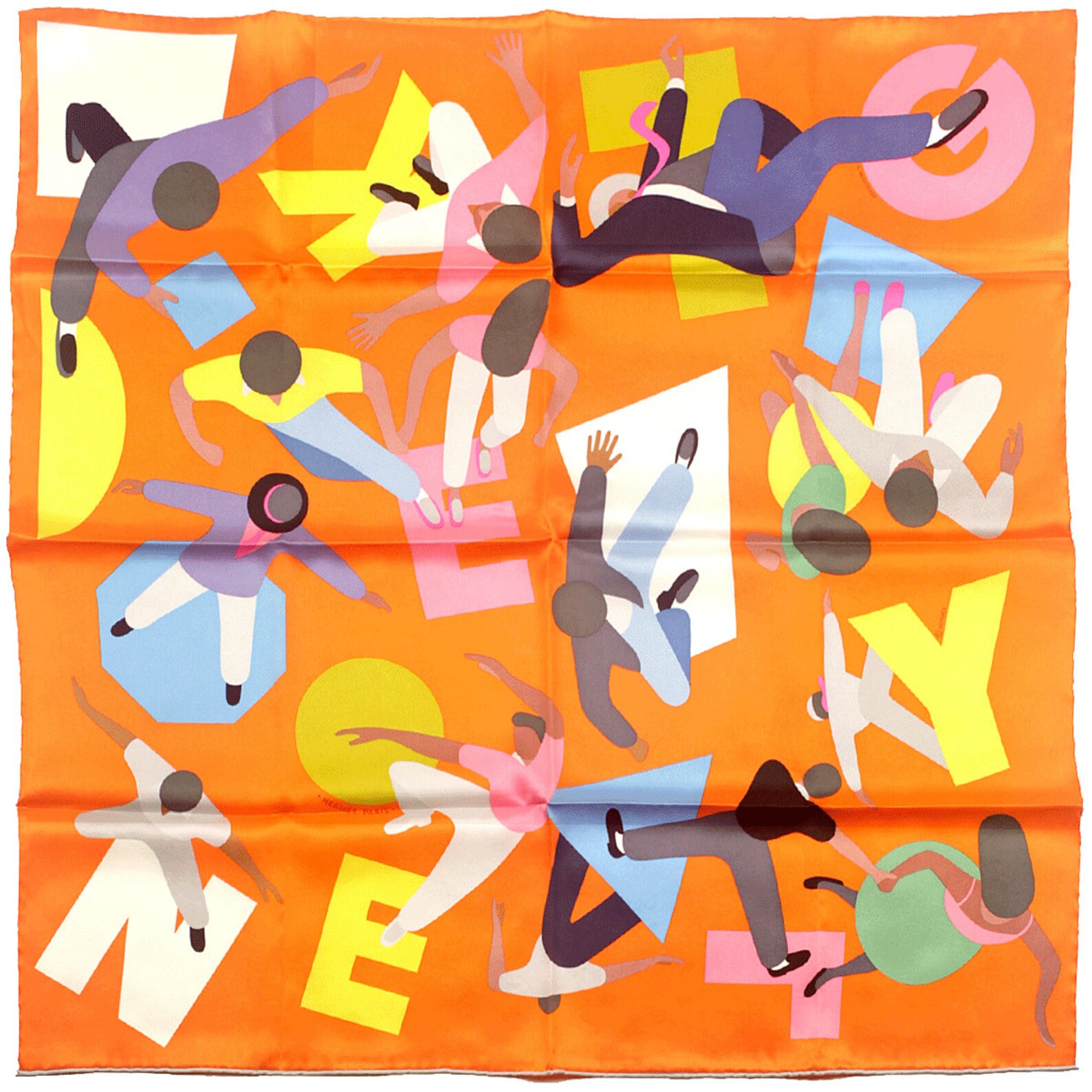 Hermes Scarf hommage a Gene Kelly by Geoff Mcfetridge 70cm Silk Carre ...