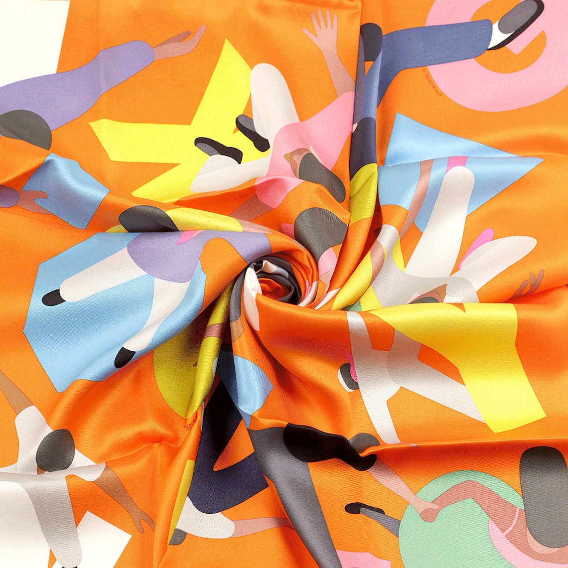Hermes Scarf hommage a Gene Kelly by Geoff Mcfetridge 70cm Silk Carre ...