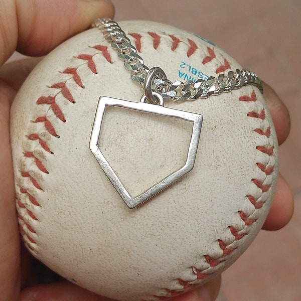 Baseball Home Plate Necklace - Etsy