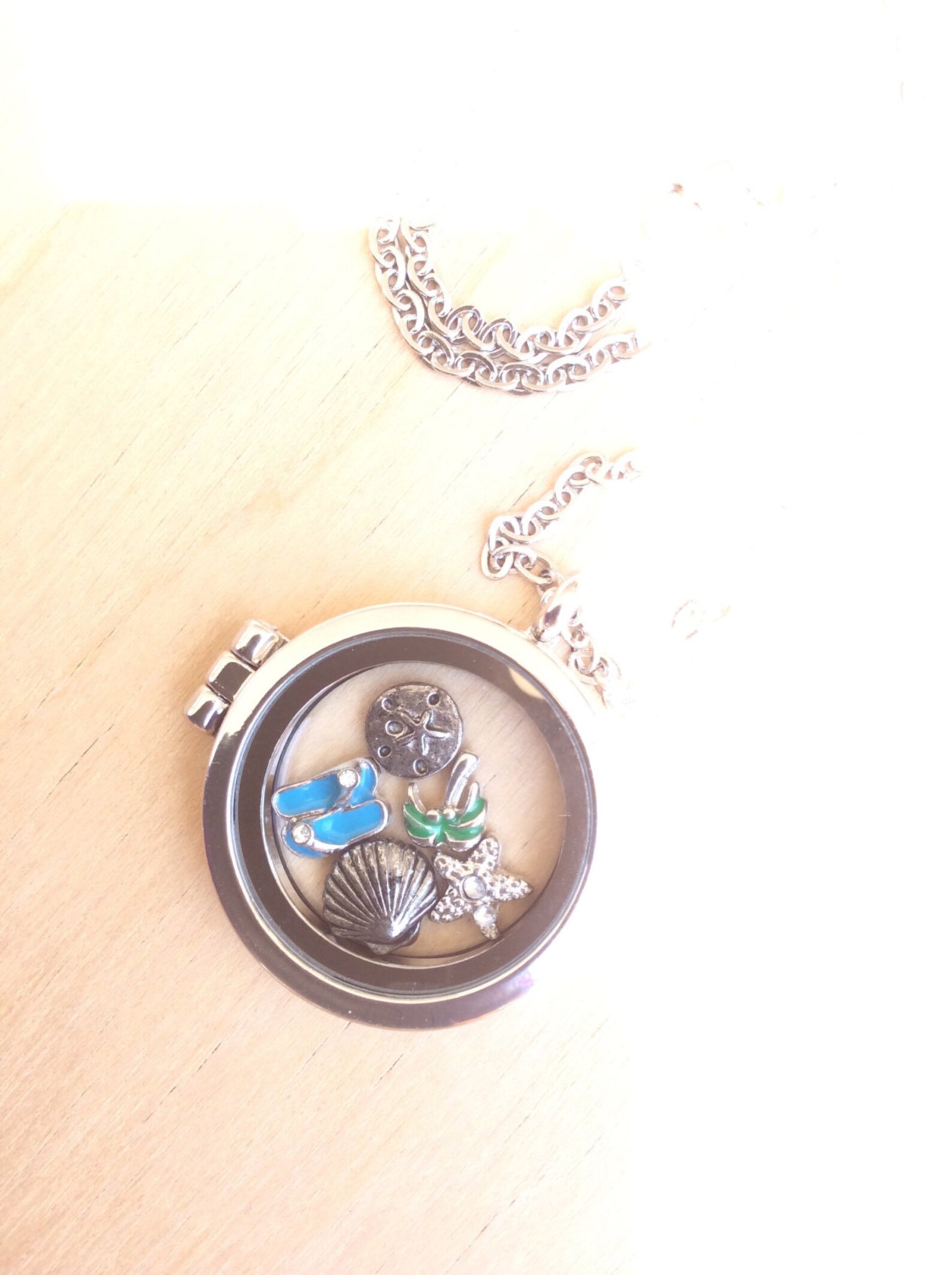 Window Locket Filled With Summer Fun Charms/window Locket - Etsy