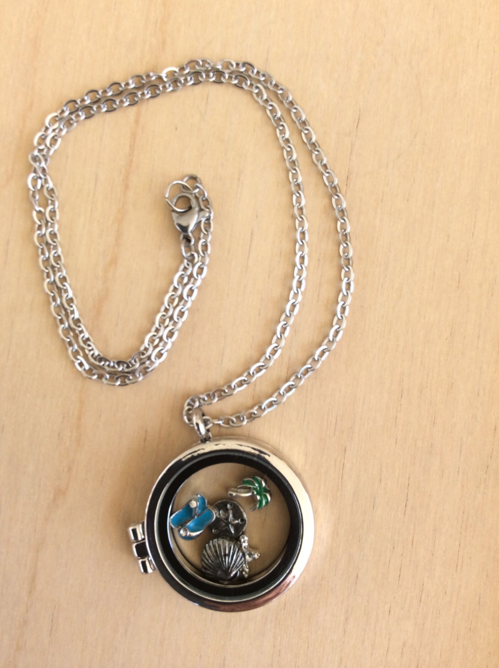 Window Locket Filled With Summer Fun Charms/window Locket - Etsy
