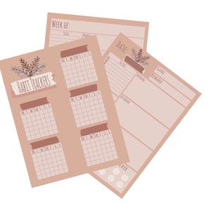 Undated Neutral Digital Planner, Printable PDF (8.5x11) - Etsy