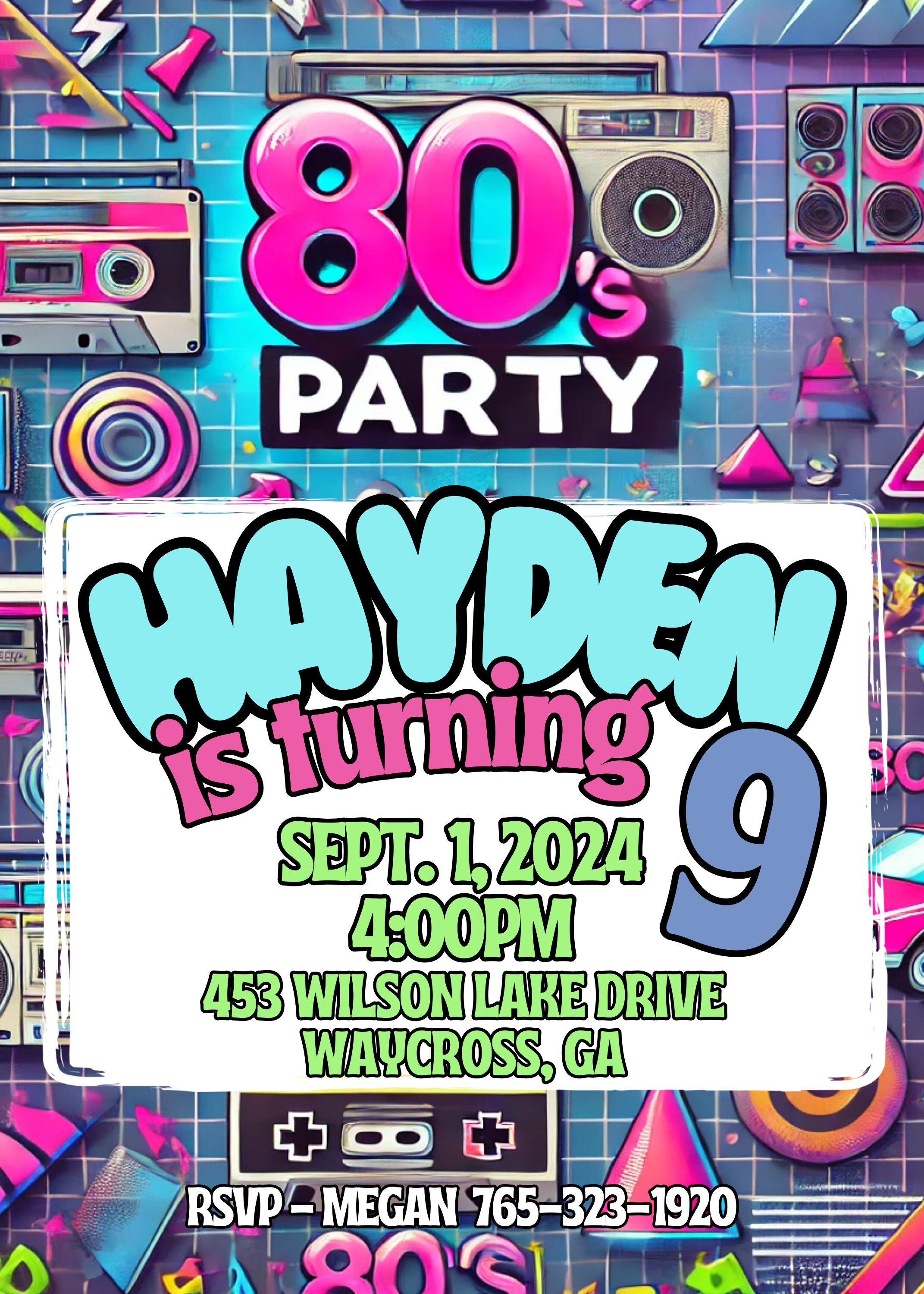 80's Party Invitation, Editable Invitation, 80's Party Picture Invites ...