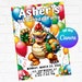 Bowser Birthday Invitation: Super Mario Bros, Editable Canva Template ...