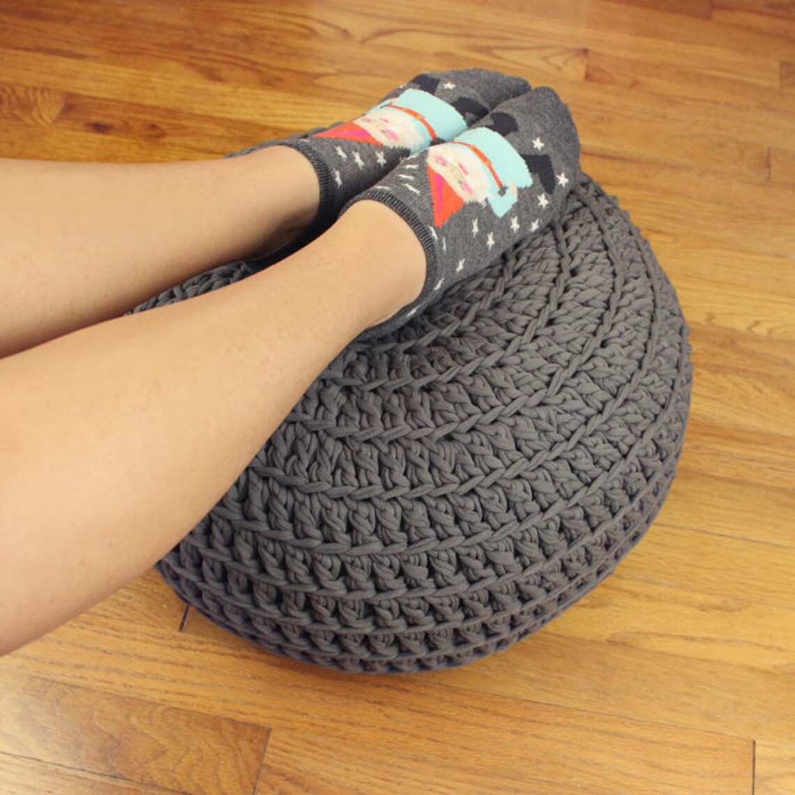 Crochet Pattern - Poof! Floor Pillow Ottoman - PDF - Etsy