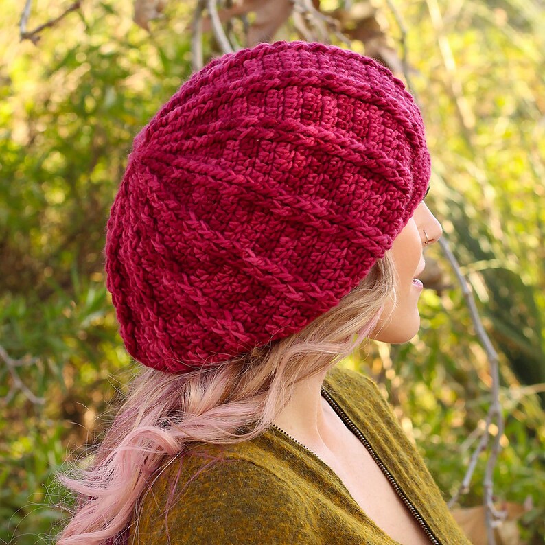 Crochet Pattern - Ferris Wheel Slouchy Hat - PDF - Etsy