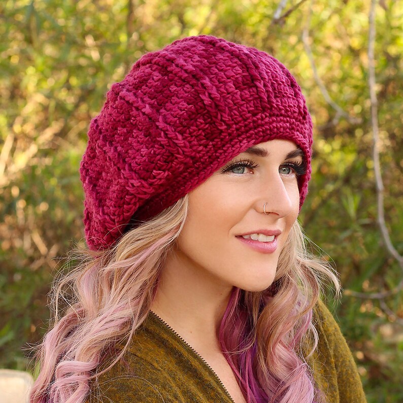 Crochet Pattern - Ferris Wheel Slouchy Hat - PDF - Etsy