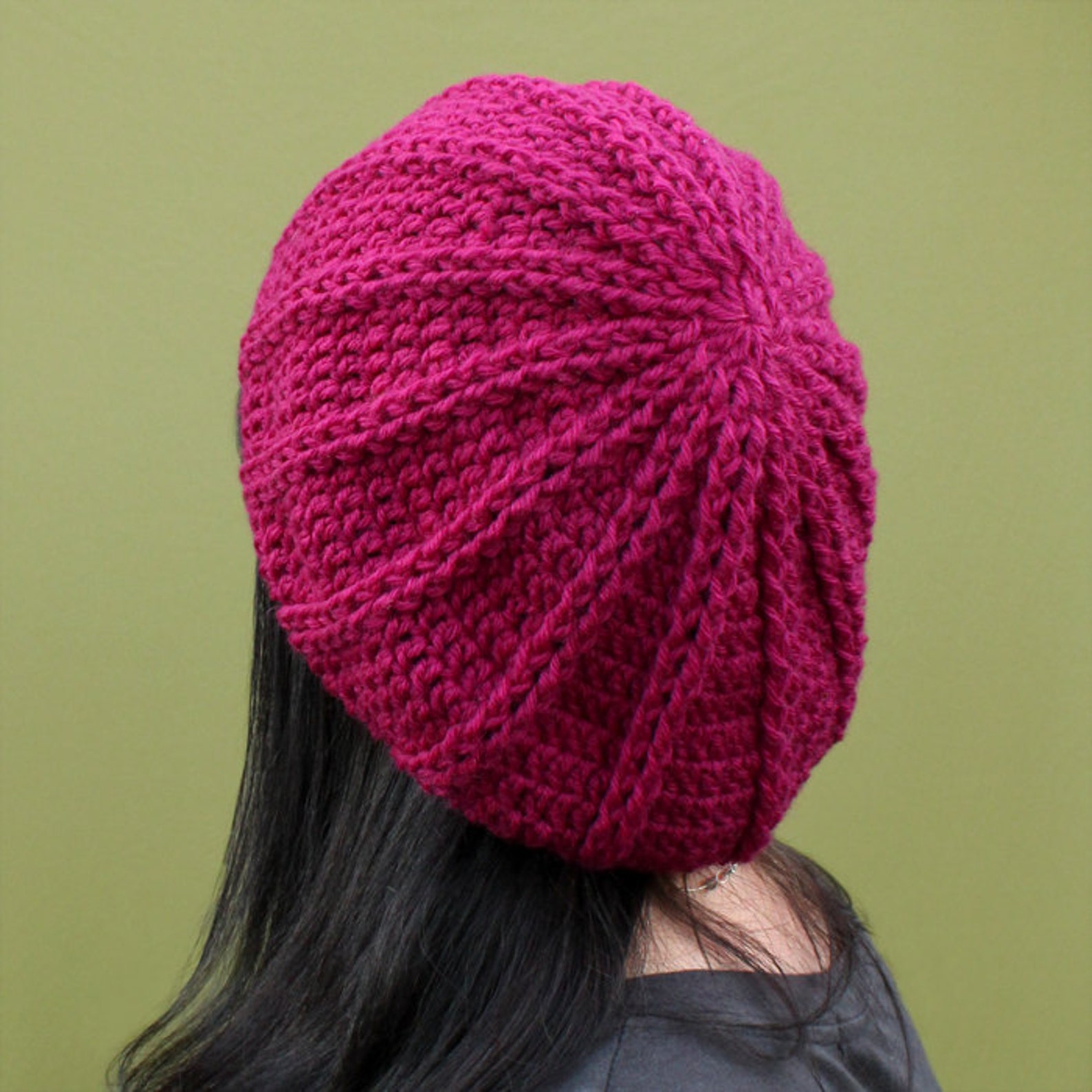 Crochet Pattern - Ferris Wheel Slouchy Hat - PDF - Etsy