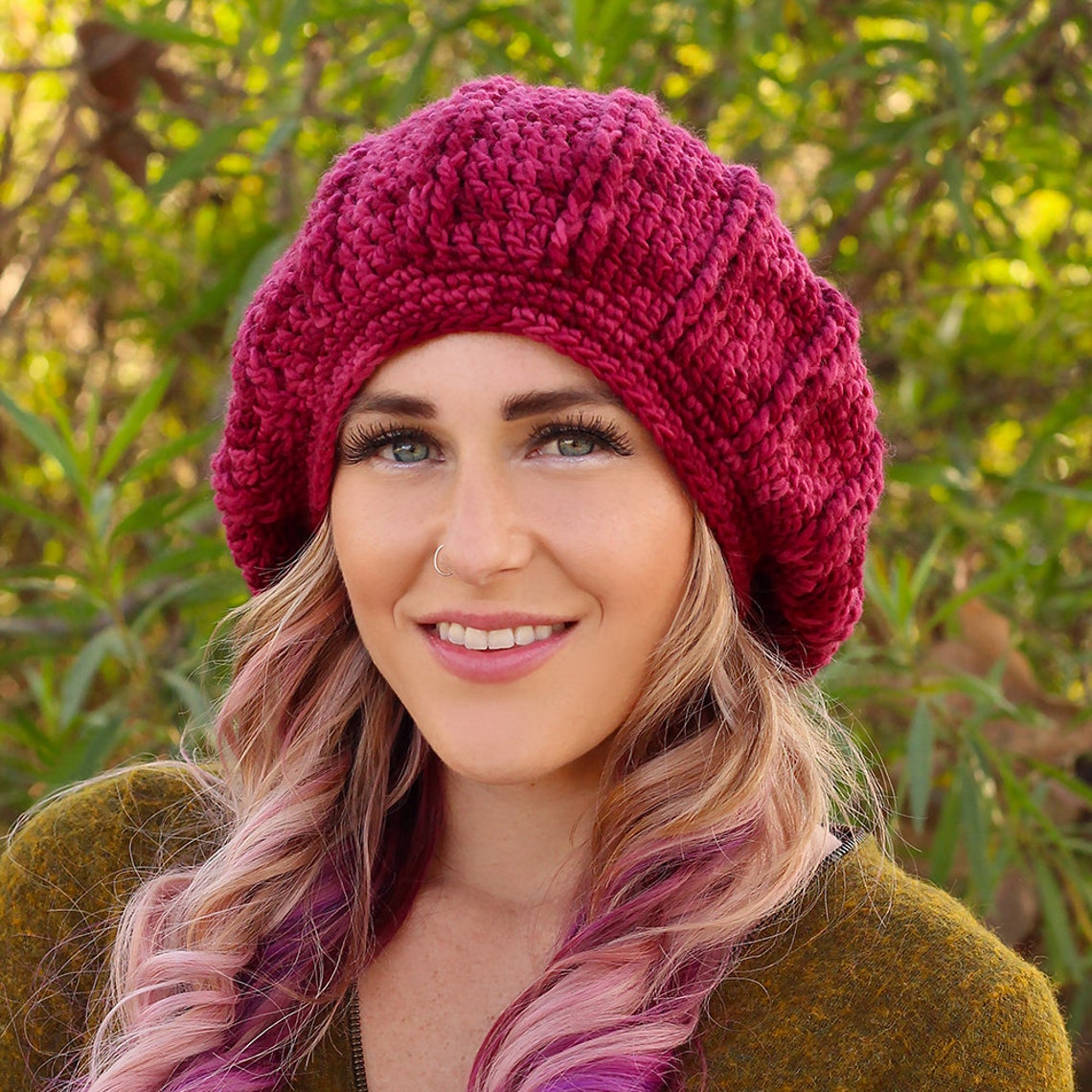 Crochet Pattern Ferris Wheel Slouchy Hat PDF - Etsy