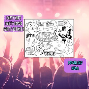 Olivia Rodrigo Guts Tour Coloring Printable activity for Party, Instant ...